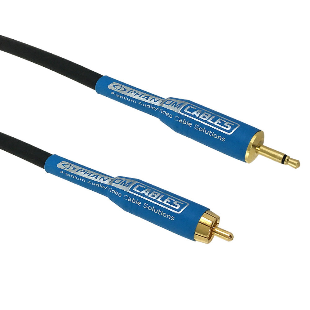 Premium Phantom Cables Digital Coax RCA Male To 3.5mm Male Cable 18AWG